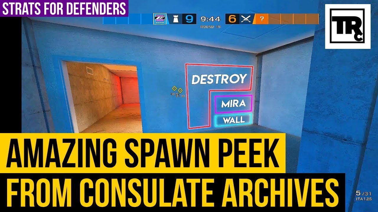 Amazing Spawnpeek Angle from Consulate Archives | Rainbow Six Siege - Siege School