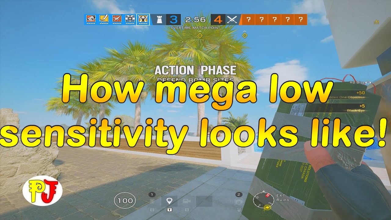 How a mega low sensitivity looks like - Siege School
